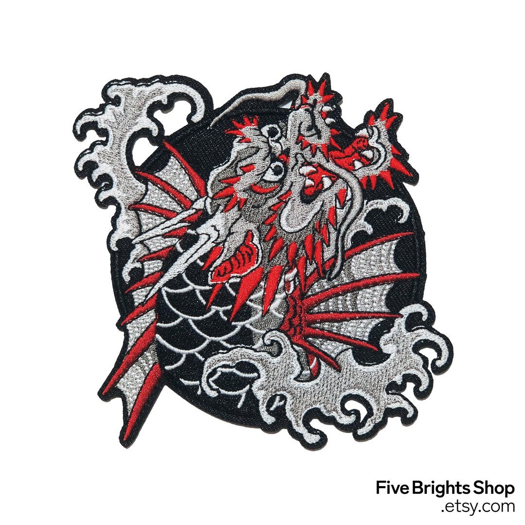 Dragonfish Tattoo - LAD/ Yakuza - Iron on Embroidery Patch - Tactical ...