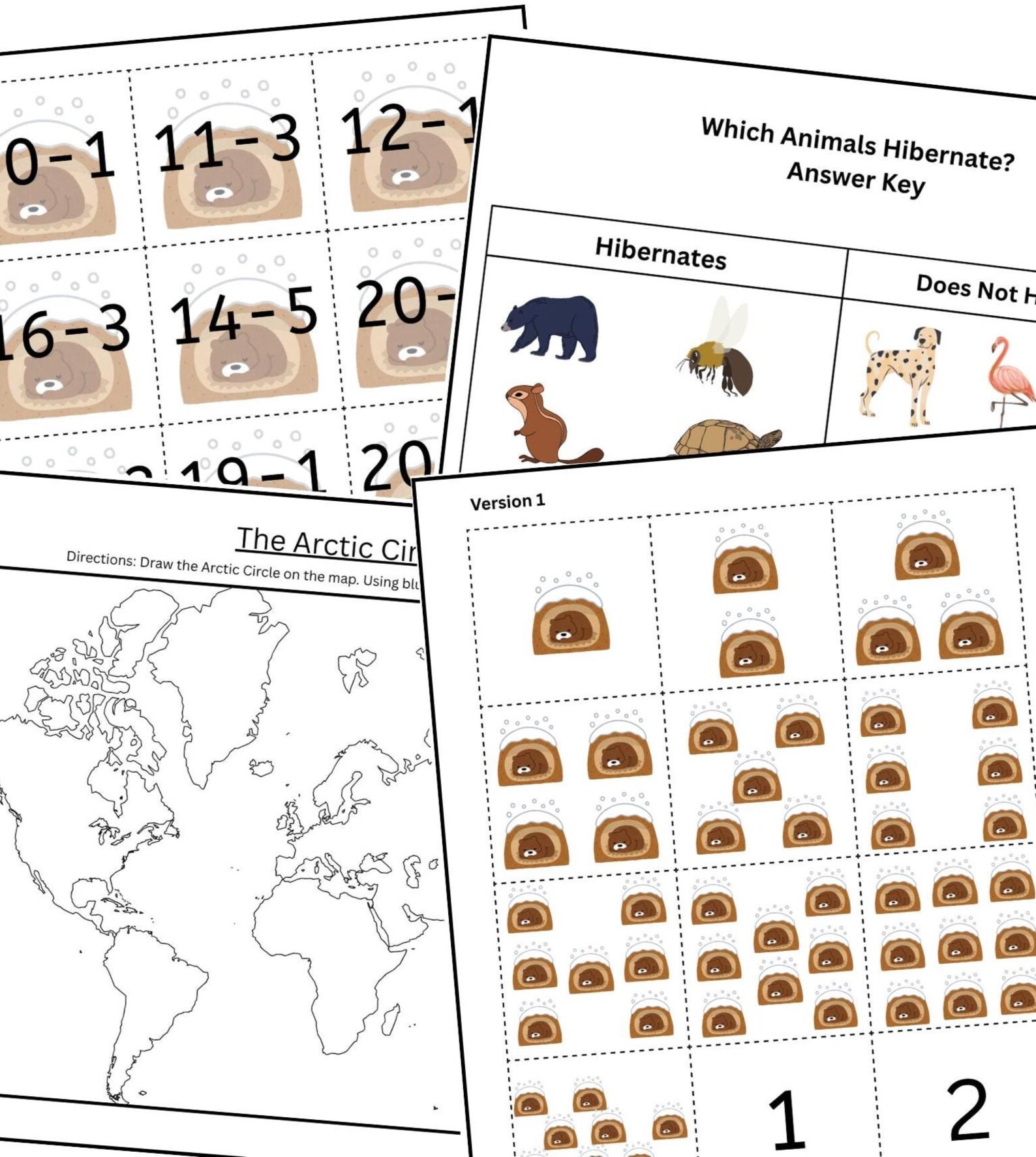 Winter Animals Lesson Plan | Polar Regions, Hibernation (PDF) - Etsy