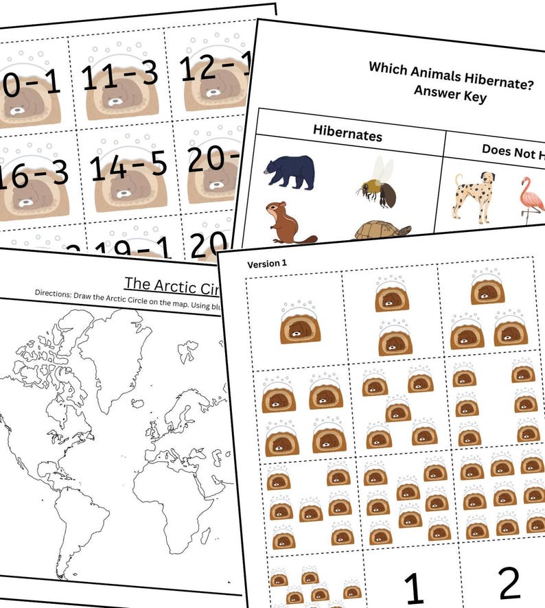Winter Animals Lesson Plan | Polar Regions, Hibernation (PDF) - Etsy