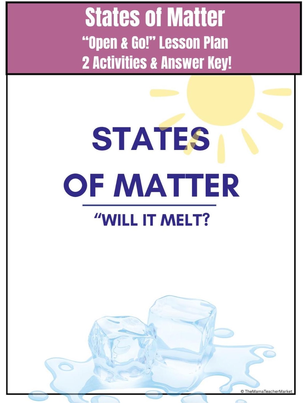 States of Matter STEM Activity | Will It Melt? Lesson (PDF) - Etsy
