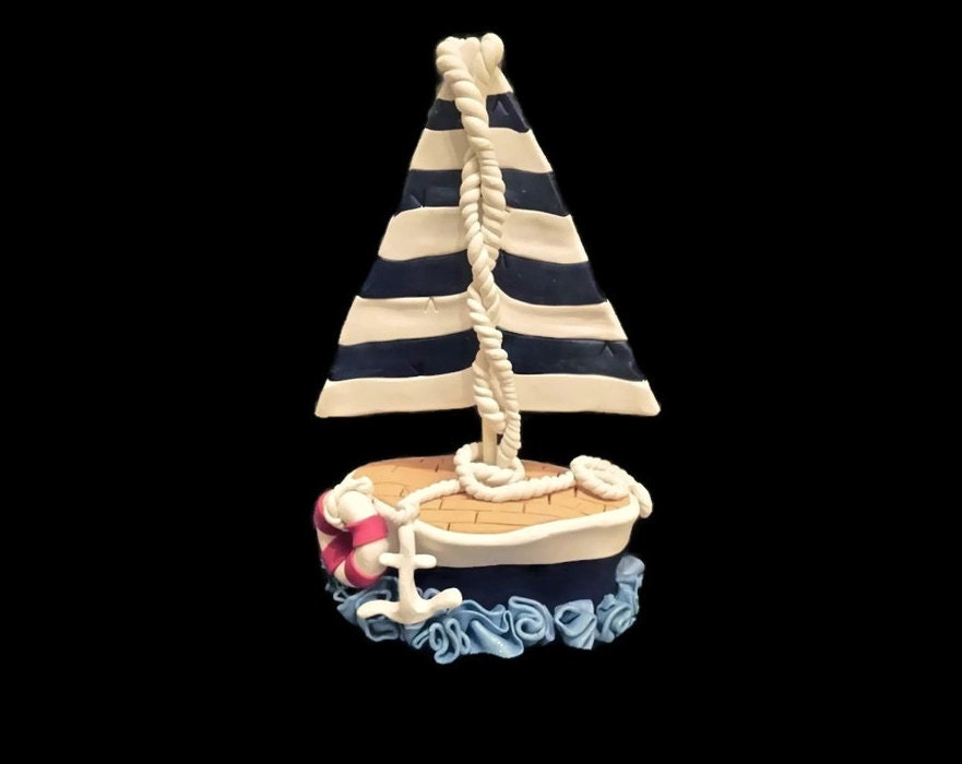 Cake Sailboat Topper Cake Topper First Birthday Personalized - Etsy