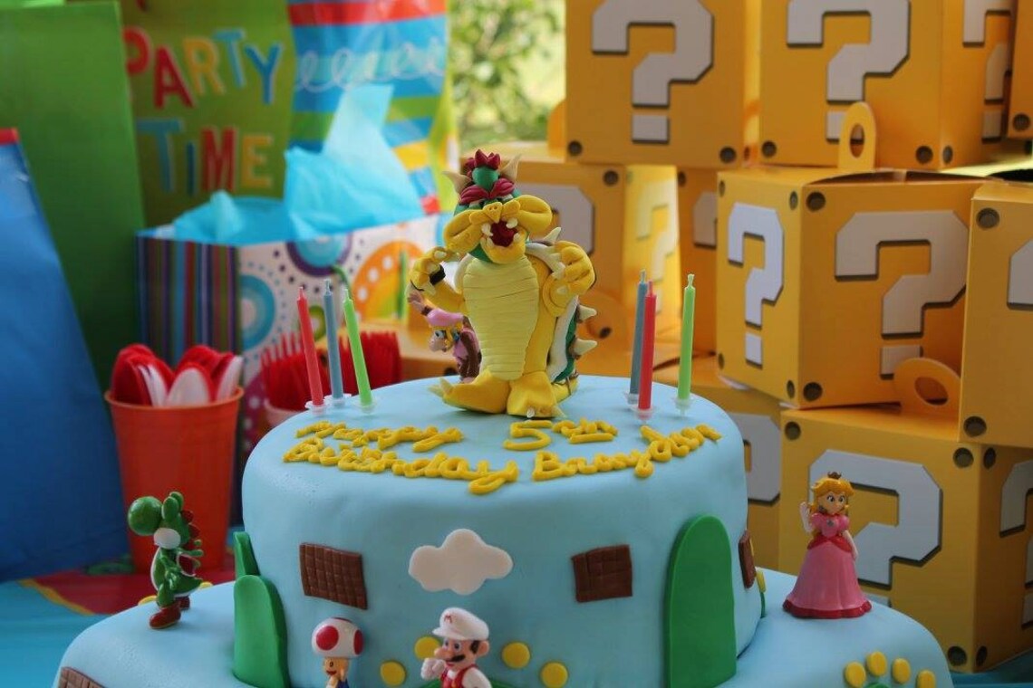 Bowser Cake Topper Personalized Custom Handmade Keepsakefor Nintendo ...