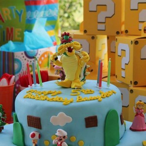 Bowser Cake Topper Personalized Custom Handmade Keepsakefor Nintendo ...