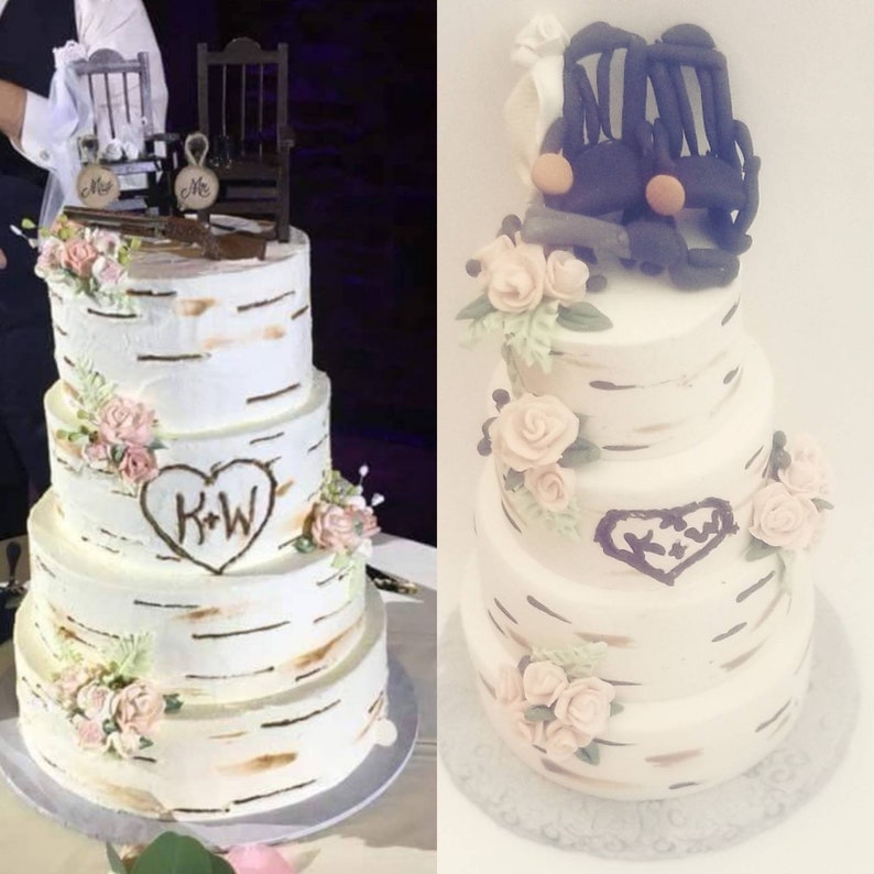Rustic Wedding Cake Replica Replica Wedding Cake Ornament - Etsy