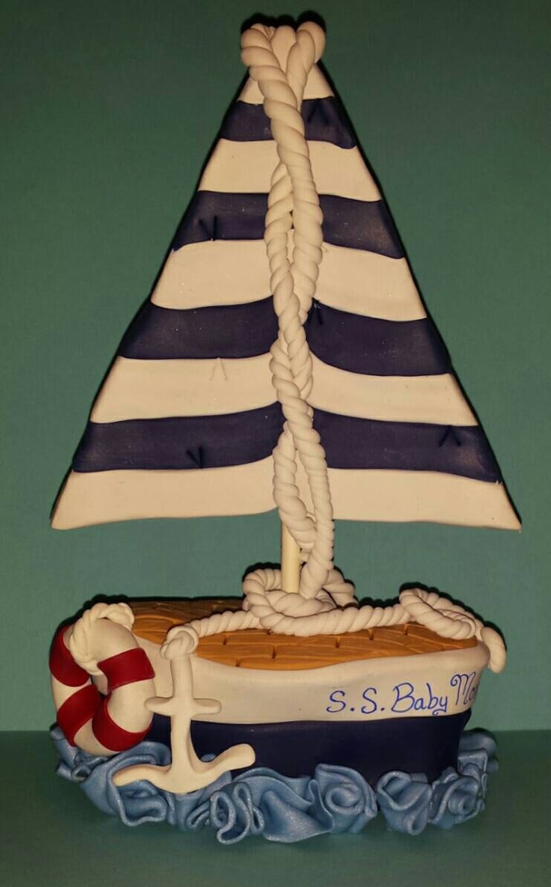 Cake Sailboat Topper Cake Topper First Birthday Personalized - Etsy