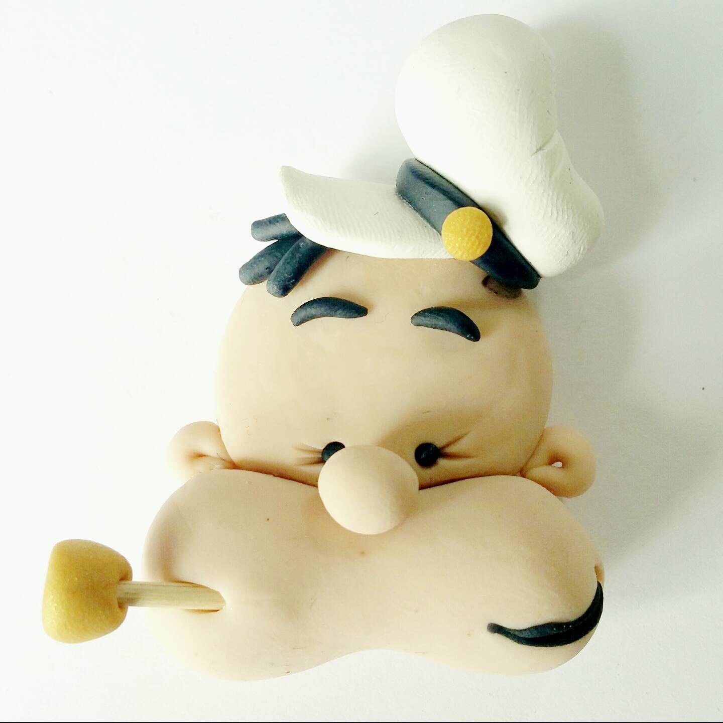 Popeye Christmas Ornament and Olive Oil or Magnets or Mini Cake Topper ...