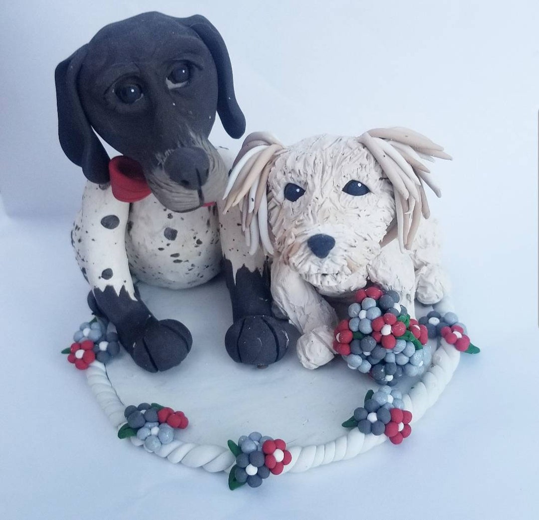 Topper de pastel de bodas para perros, perros de boda, topper de pastel ...