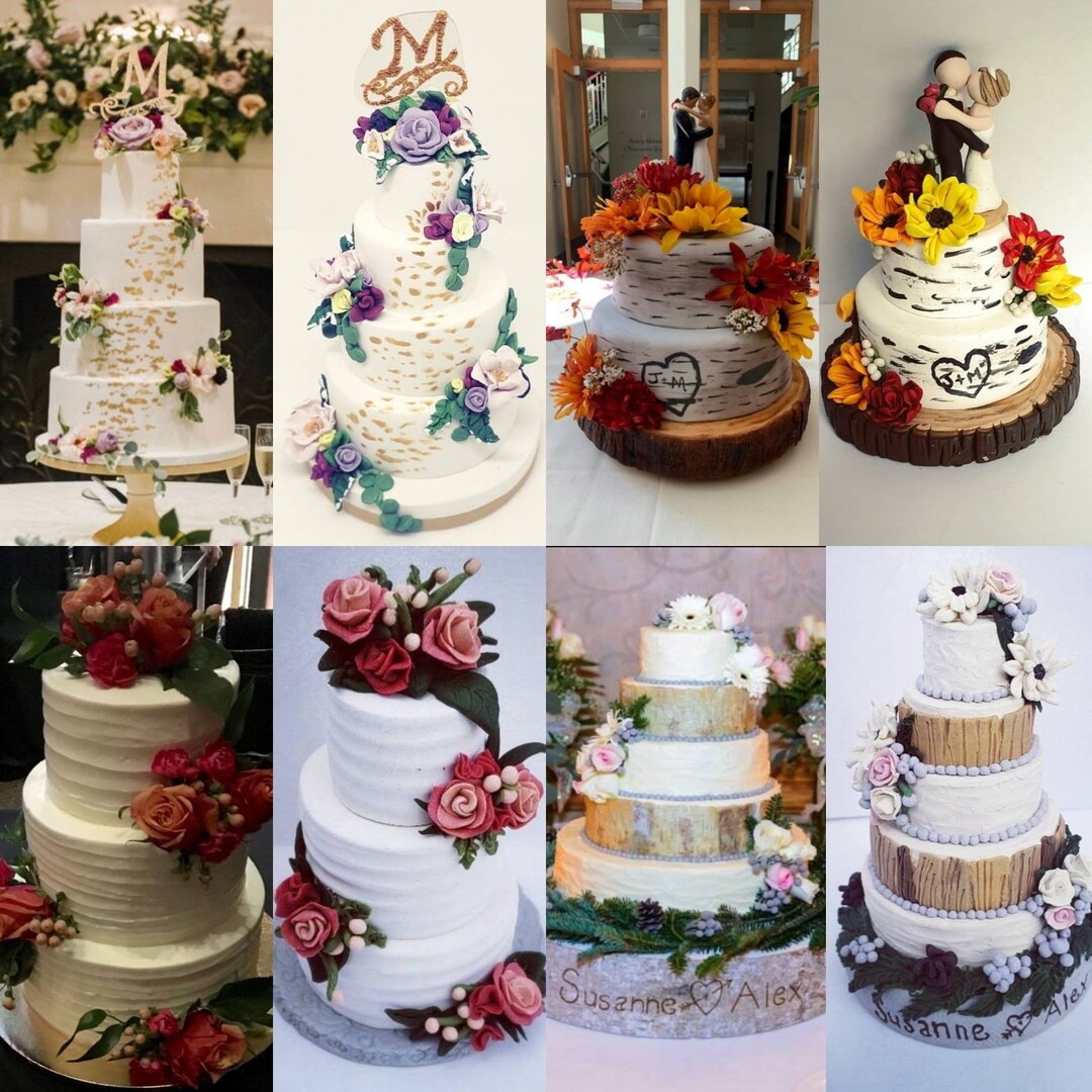 2 Wedding Cake Replica Ornaments, Custom Wedding Christmas, MULTIPLE ...