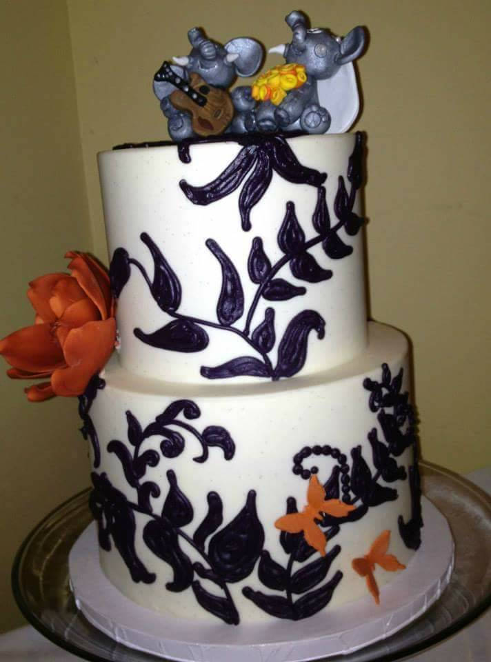 Cake Topper Elephant Wedding Elephant Bride and Groom Bridal | Etsy