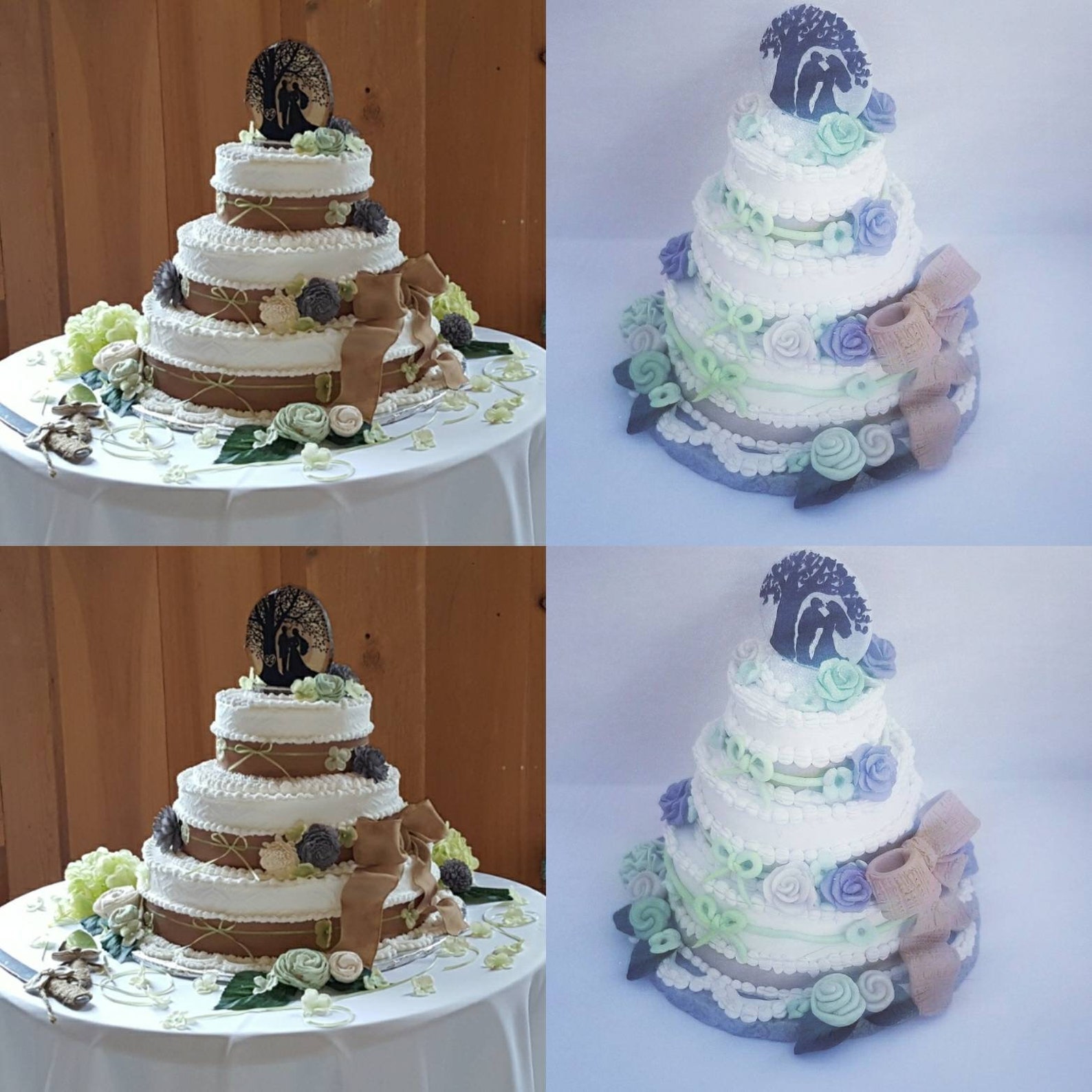 Rustic wedding cake replica replica wedding cake ornament | Etsy