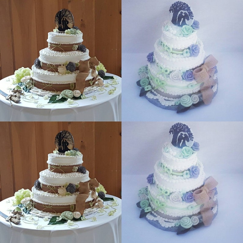 Rustic Wedding Cake Replica Replica Wedding Cake Ornament - Etsy