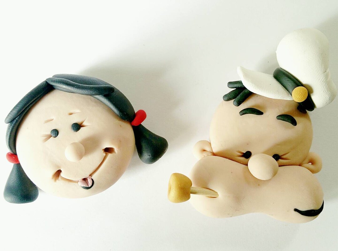 Popeye Christmas Ornament and Olive Oil or Magnets or Mini Cake Topper ...