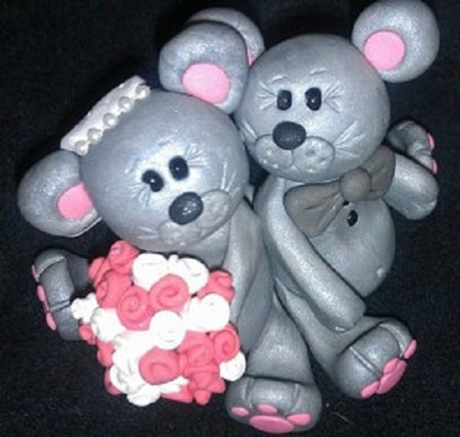 Cake Topper Mouse Wedding, Mouse Bride and Groom, Bridal Shower Gift ...
