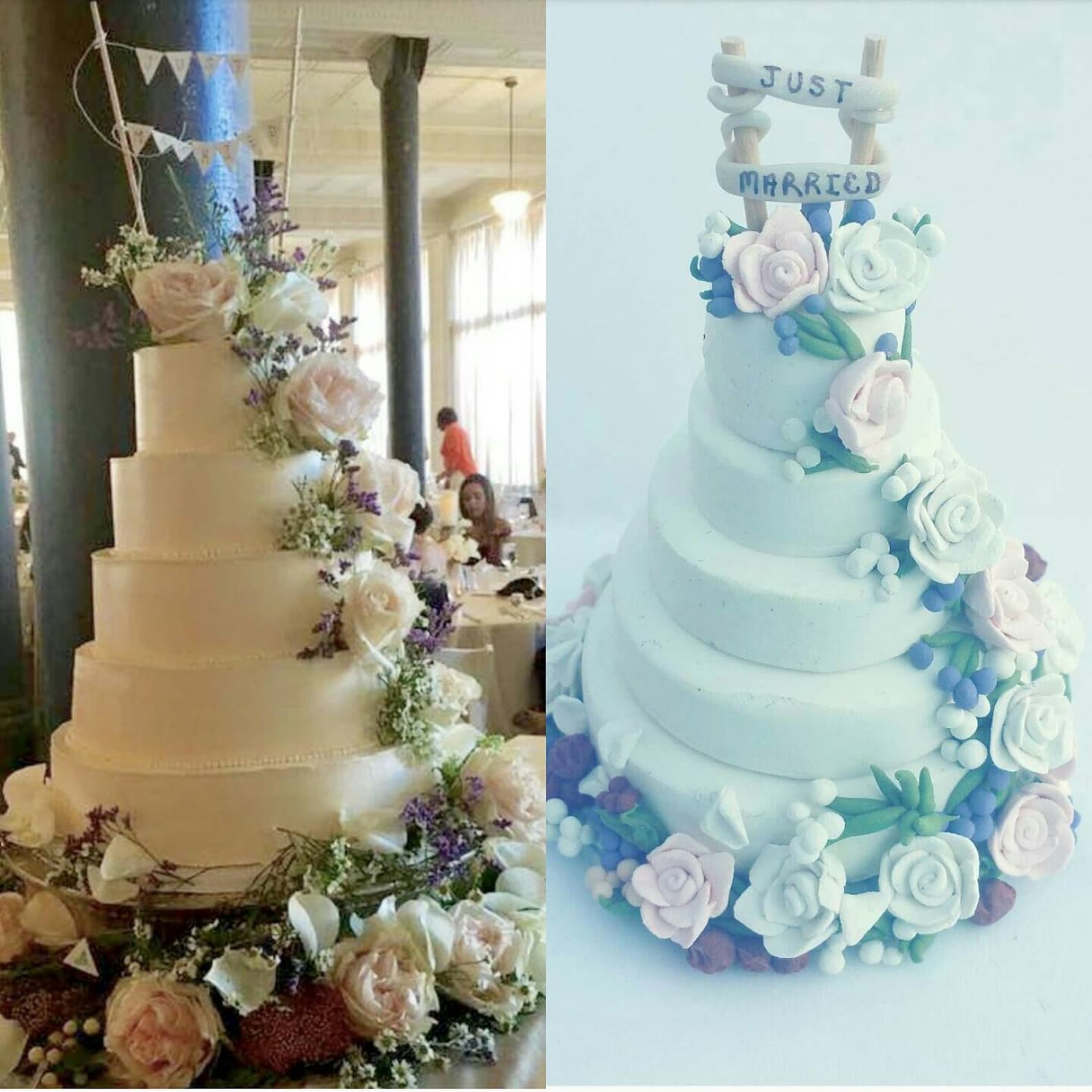 2 Wedding Cake Replica Ornaments Custom Wedding Christmas | Etsy