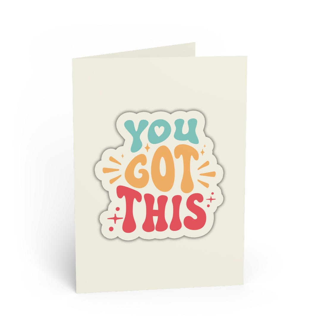 You Got This Card | Bold Encouragement Greeting Card - Etsy
