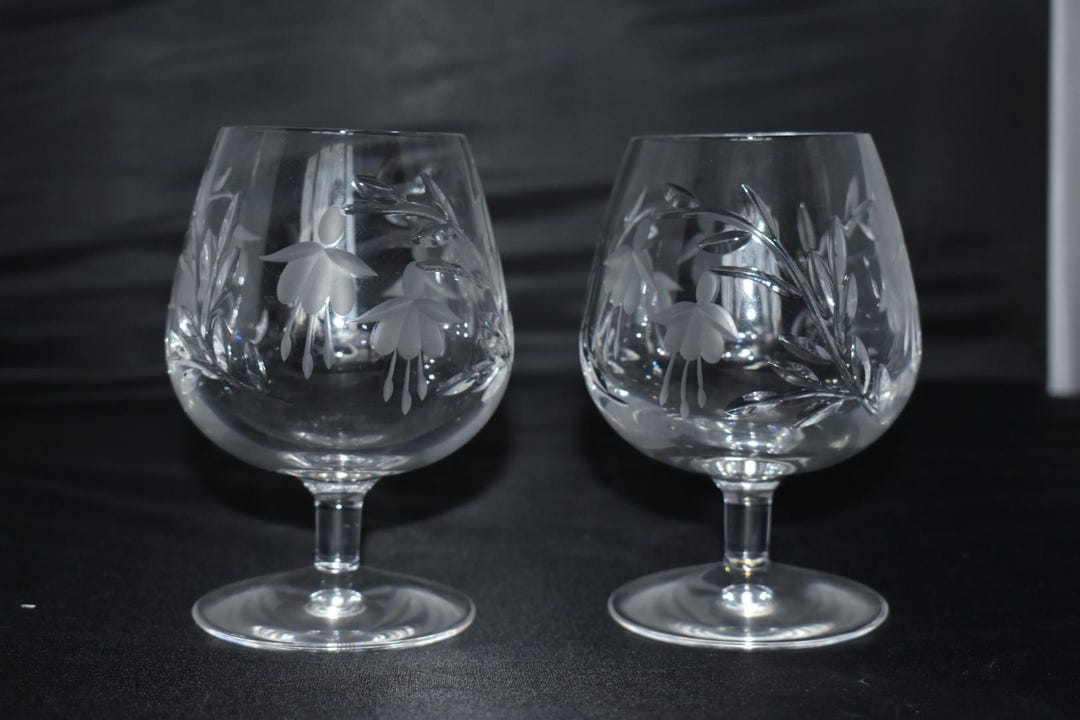 Stuart Crystal Cascade 12oz Brandy Glasses Pair Boxed as New - Etsy