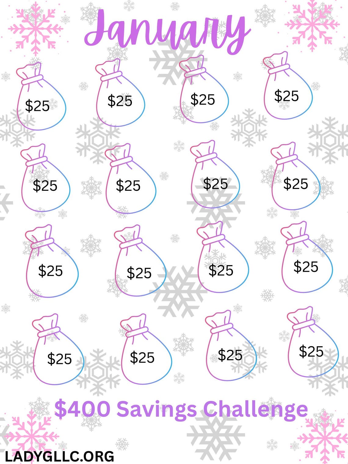 January Saving Challenge - Etsy