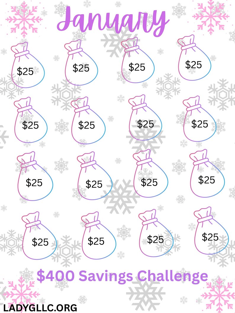 January Saving Challenge - Etsy