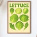 Lettuce Wall Art Printable – Vintage Vegetable Poster – Kitchen Decor ...