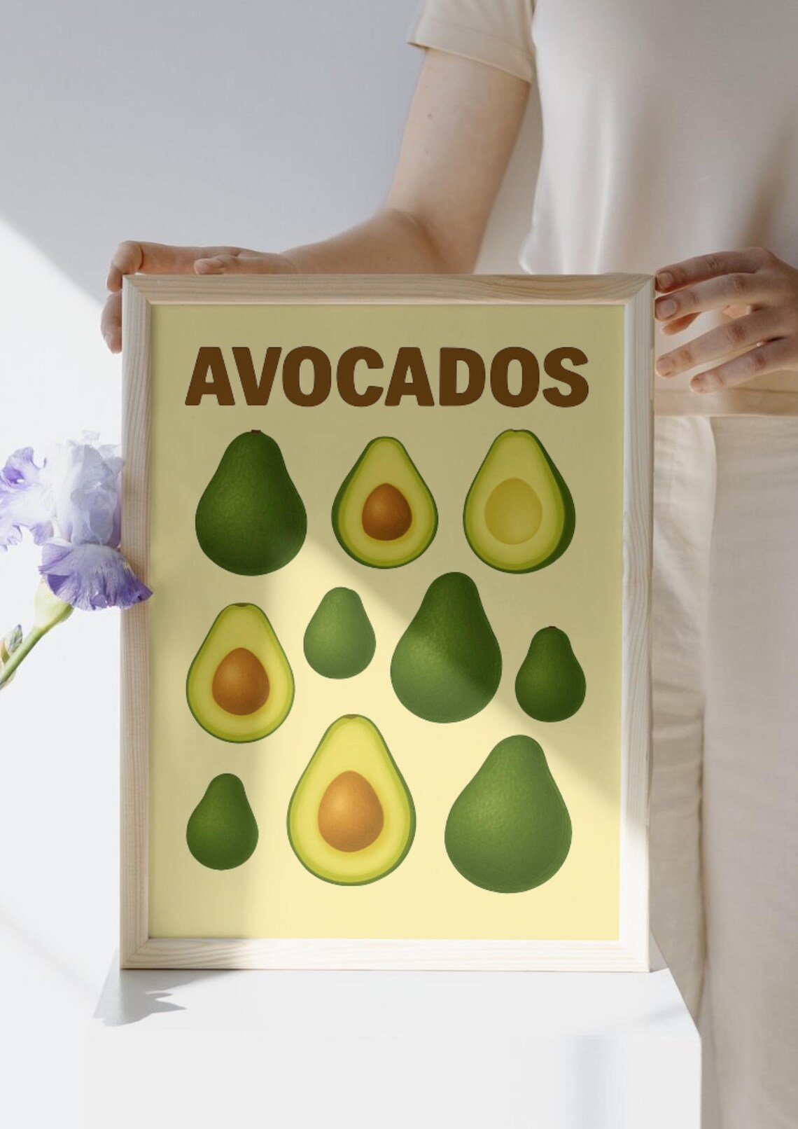 Retro Avocado Kitchen Print: Groovy Green Vintage Style (A4 Digital ...