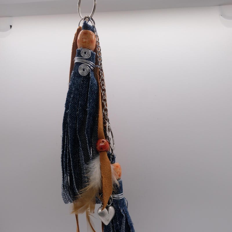 Denim Keychain - Etsy