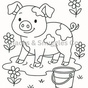 Farm Animals Coloring Pages for Kids – 15 Printable Sheets | Toddler ...