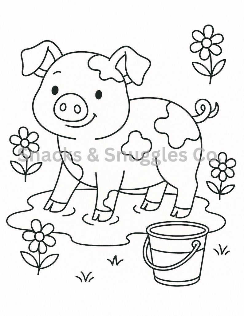 Farm Animals Coloring Pages for Kids – 15 Printable Sheets | Toddler ...