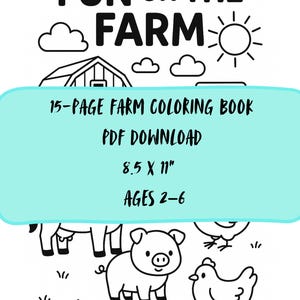 Farm Animals Coloring Pages for Kids – 15 Printable Sheets | Toddler ...