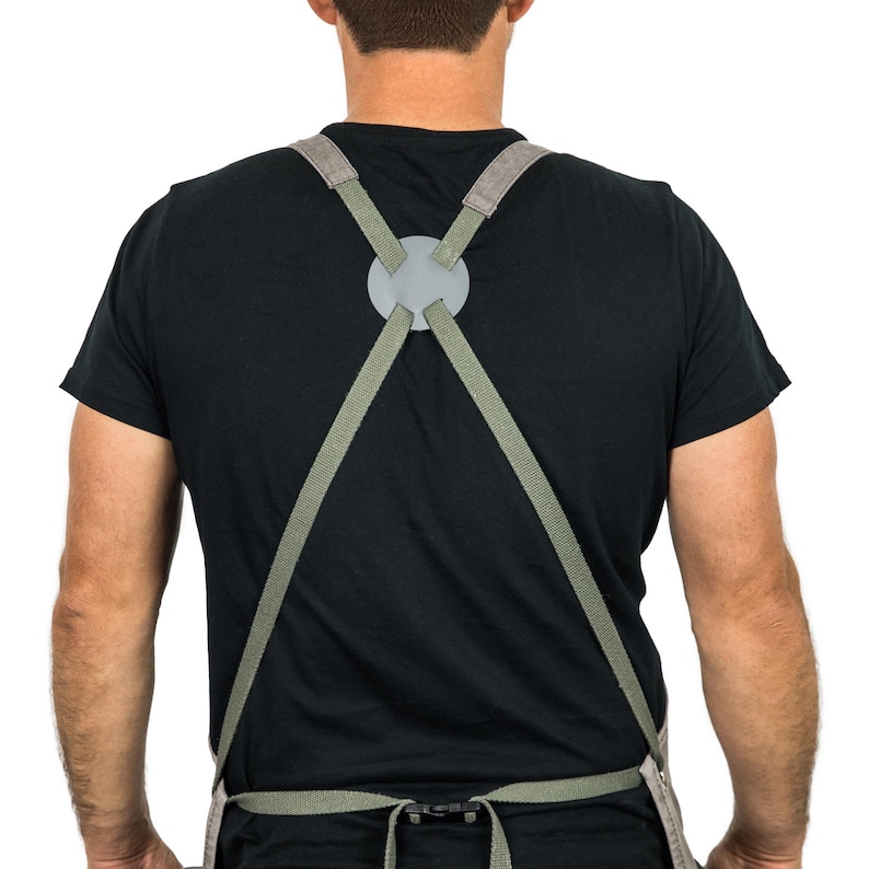 Heavy-duty Waxed Canvas Work Apron – Durable Grey Apron for Makers - Etsy