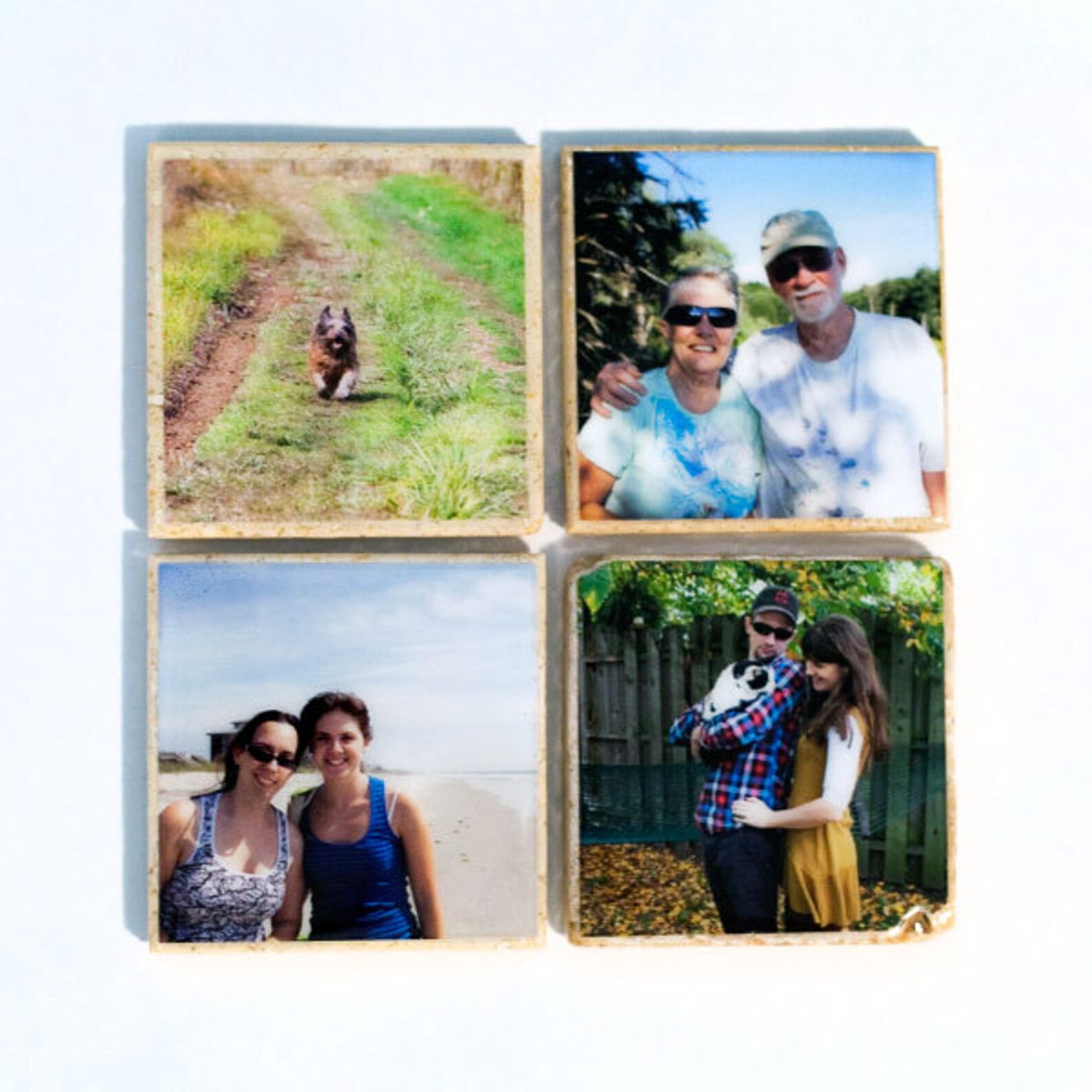 Custom Photo Coaster Set 4 Stone Coasters: Black and White OR Color ...