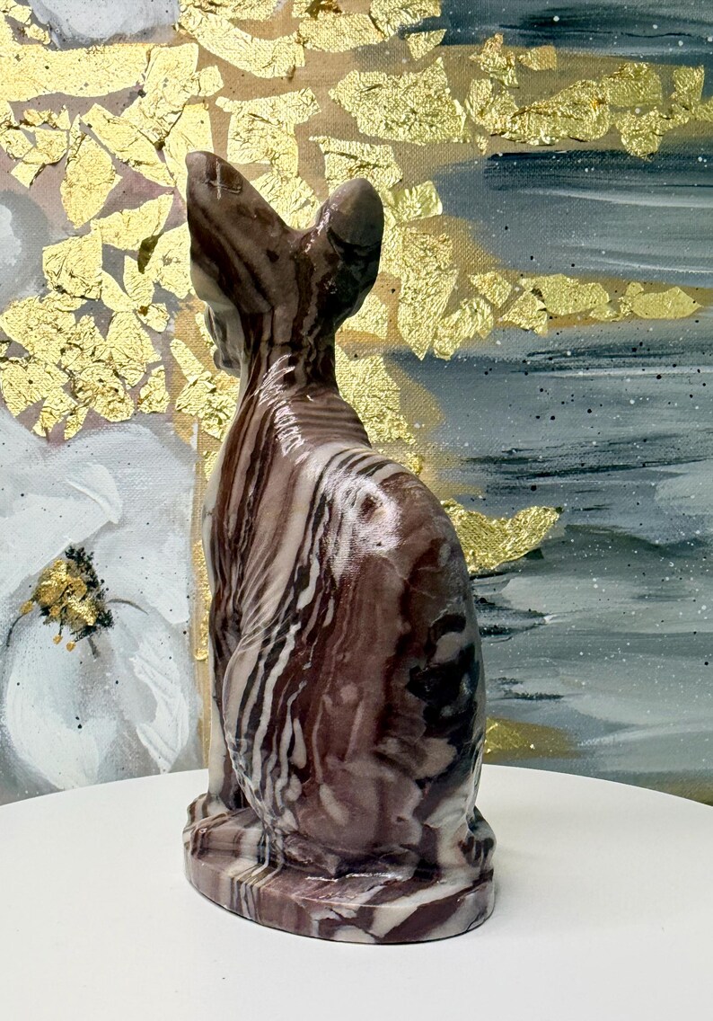 Natural Zebra Jasper Sphinx Cat Carving 5.5 in Tall - Etsy