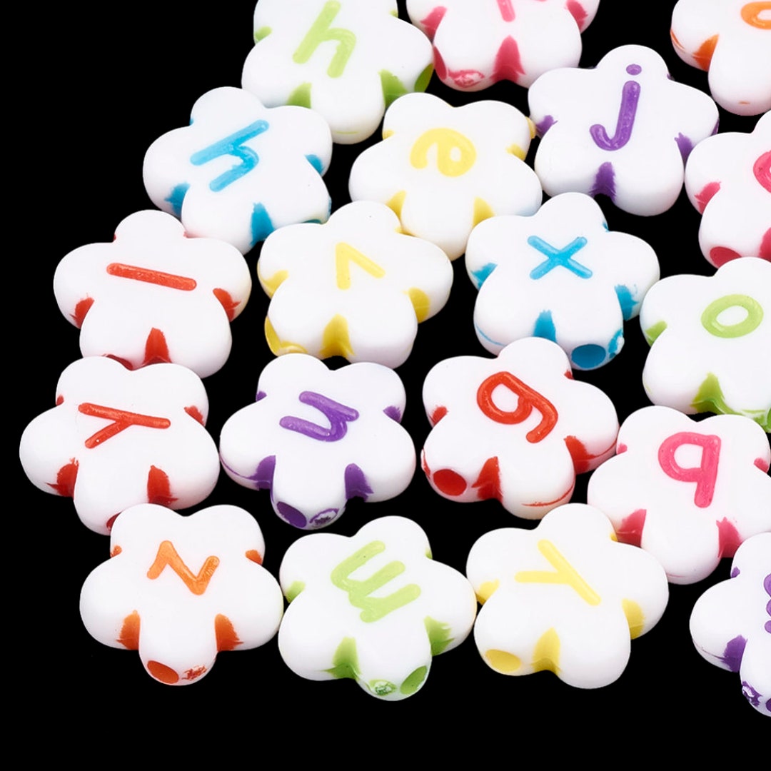 Letter Beads Alphabet Beads Assorted Beads Acrylic Beads Etsy