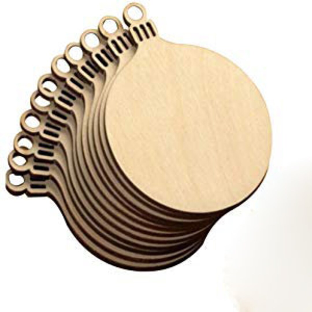 Wood Ornament Blanks Christmas Ornaments Wood Burning Supplies Wooden ...