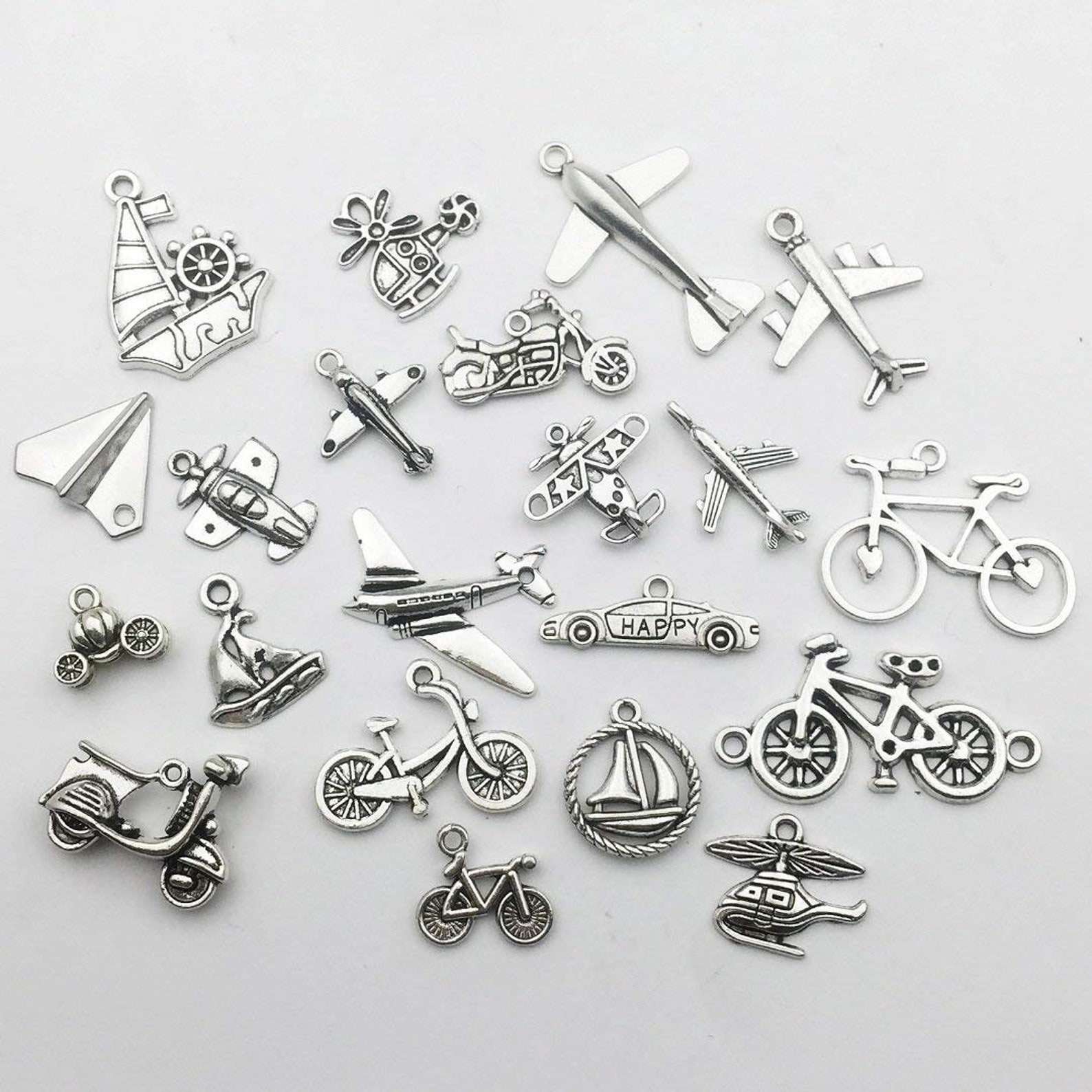 Travel Charms Travel Pendants Transportation Charms Set Themed - Etsy ...