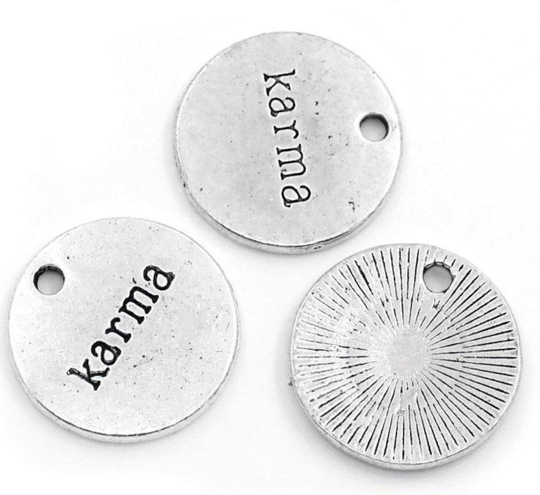 Word Charms Word Pendants Karma Charms Antiqued Silver Quote Charms ...
