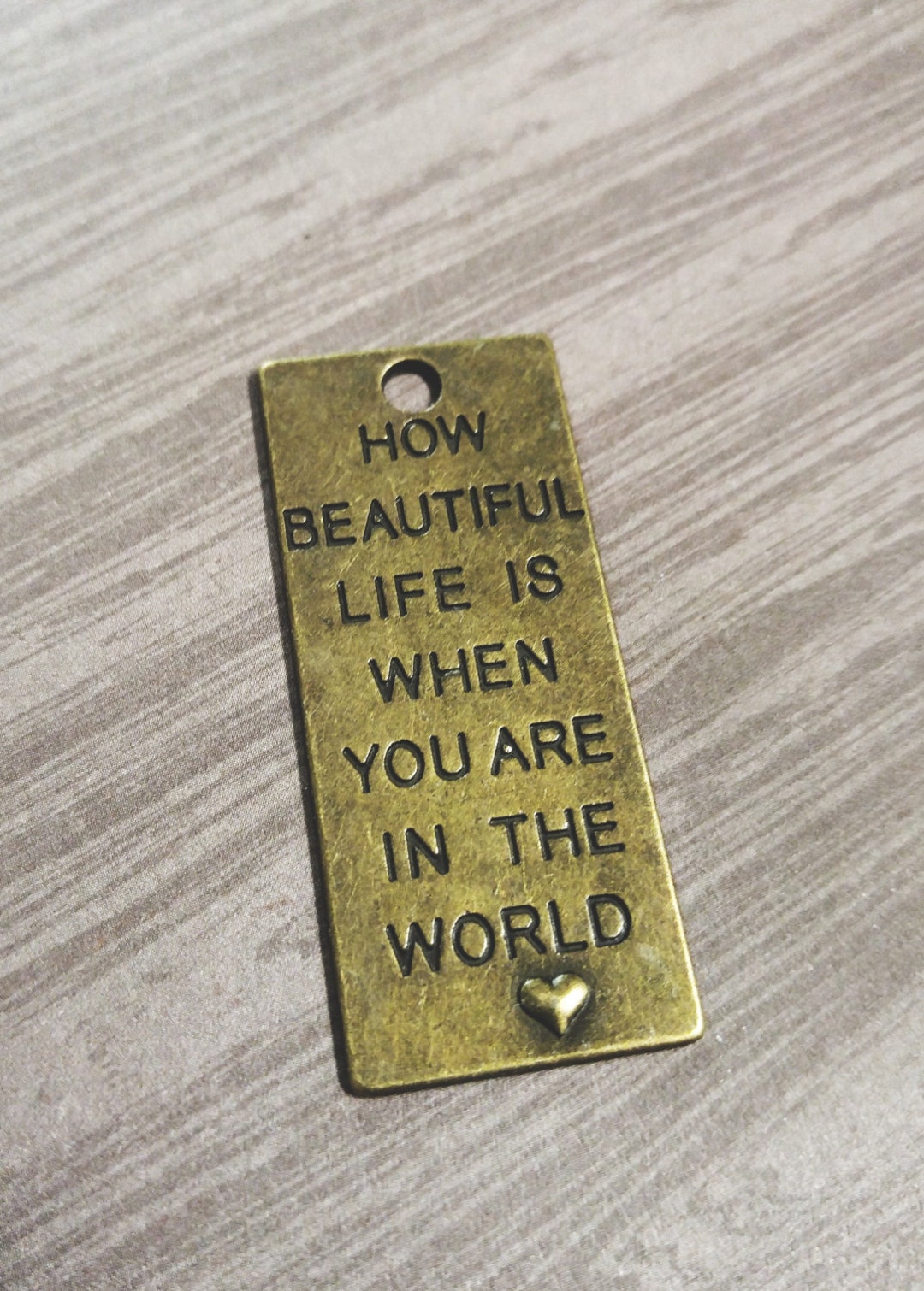 Quote Pendant-inspirational Word Pendant-stamped Metal Pendants-53mm ...