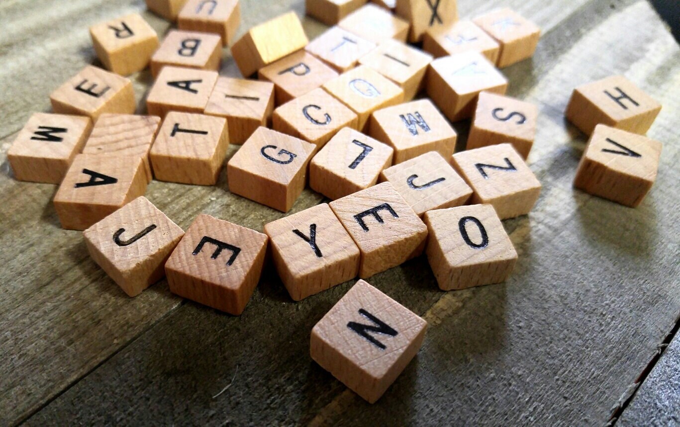 Wooden Letter Tiles Wooden Tiles Alphabet Tiles Wood Letter | Etsy