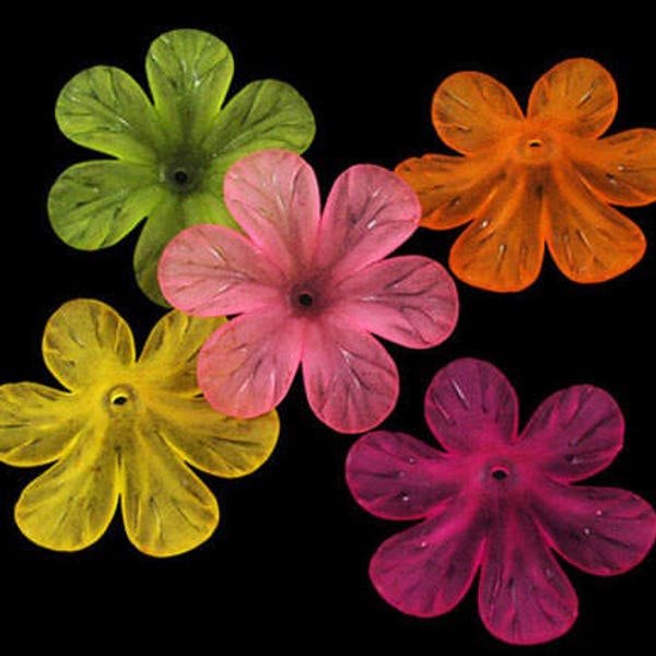 Acrylic Flower Bead - Etsy