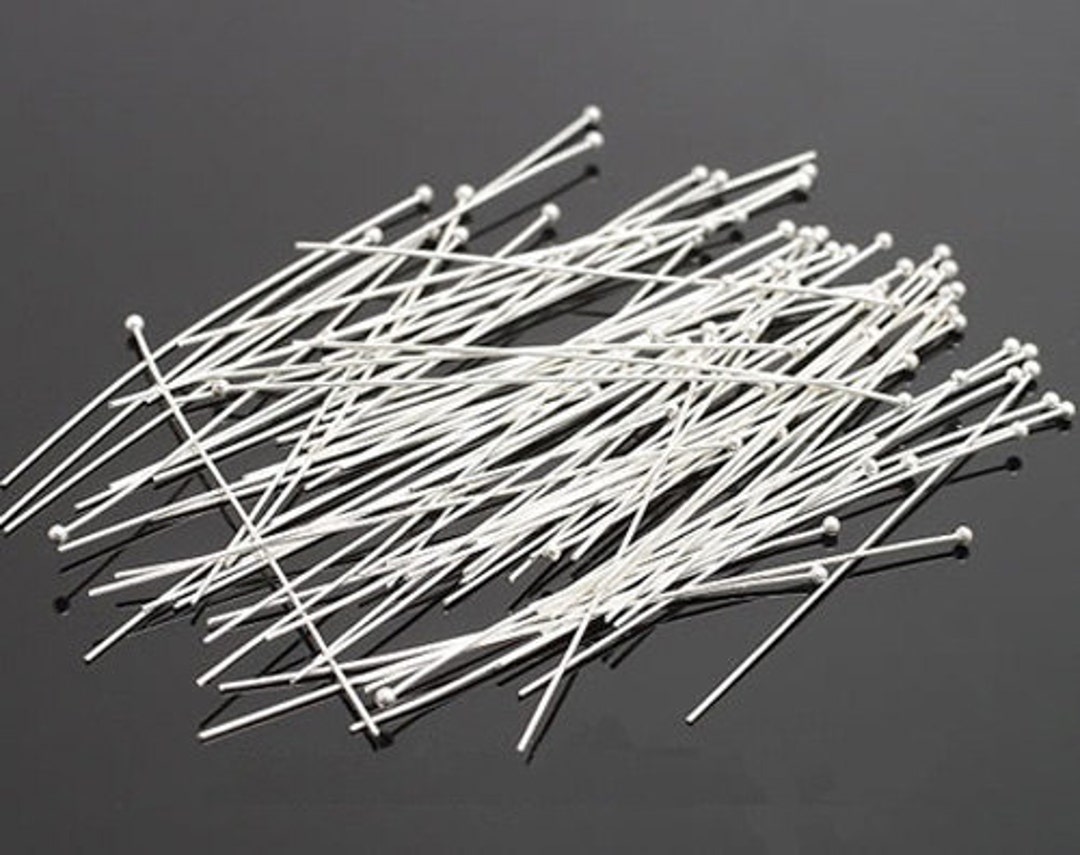 Head Pins Ball Head Pins Shiny Silver Head Pins 50mm Head Pins Headpins ...