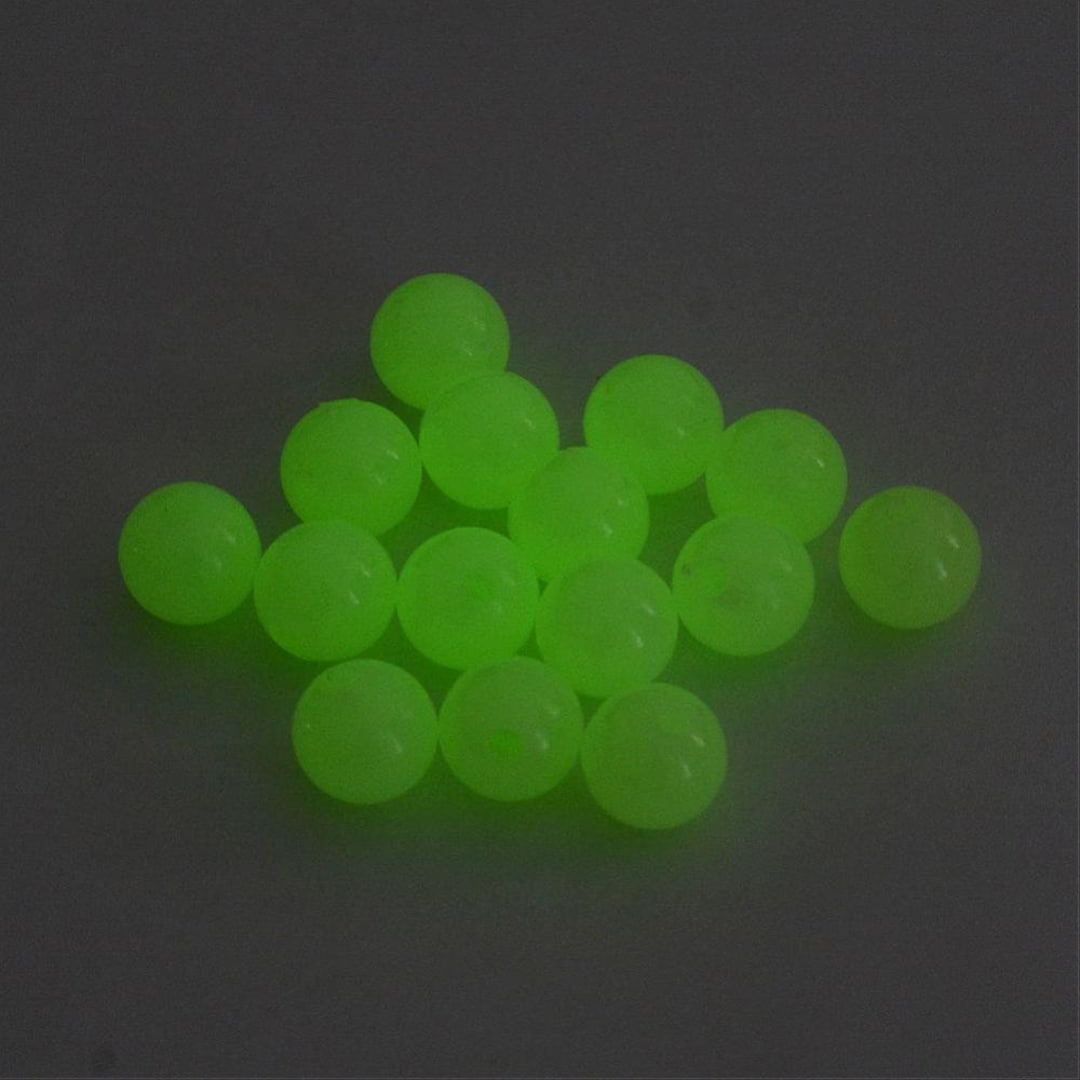 Glow in the Dark Beads Bulk Beads Light Green Beads Glow Beads 6mm ...