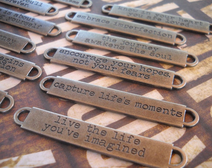 Quote Connectors Word Connectors Word Bands Quote Pendants 12pcs ...