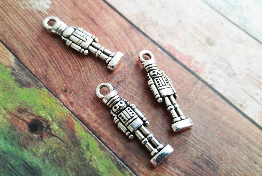 Nutcracker Charms Nutcracker Pendants Silver Nutcracker Charm Christmas Charms Silver Charms ...