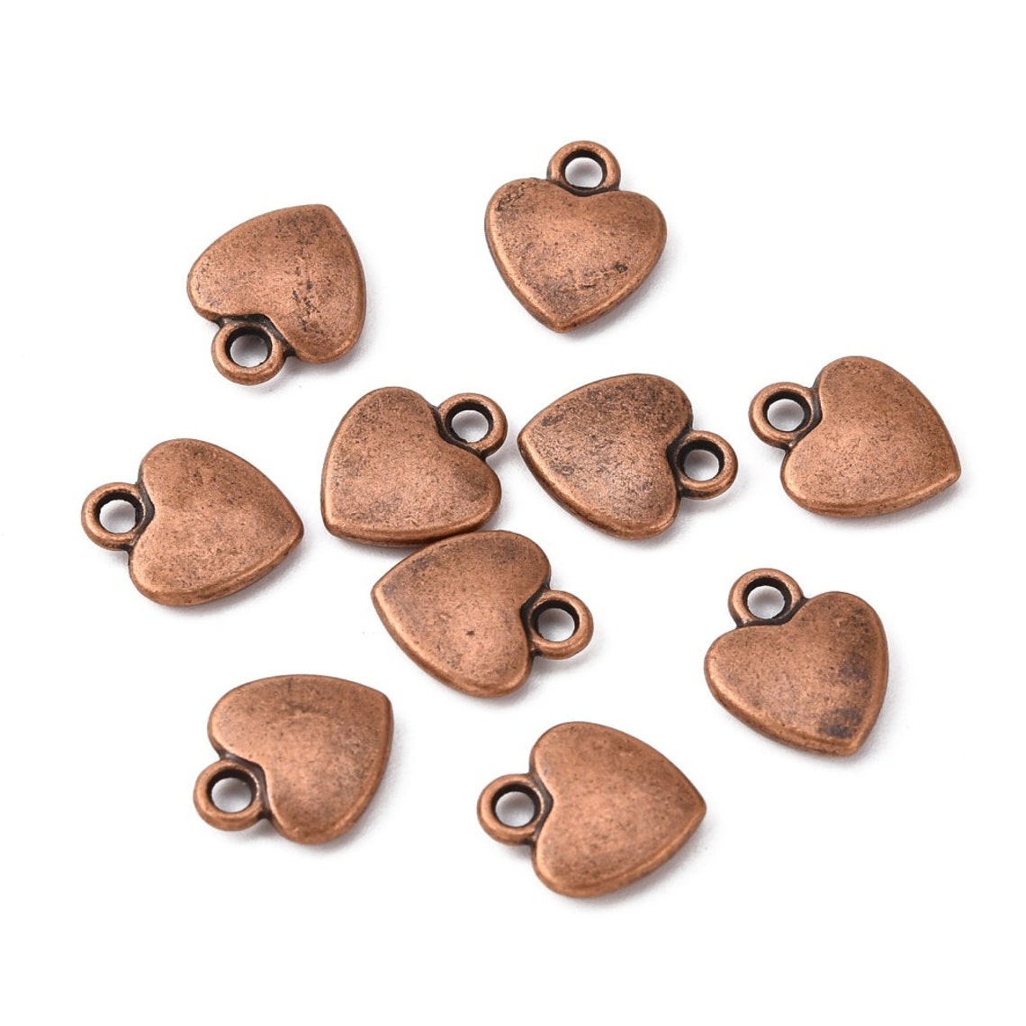 Heart Charms Bulk Charms Antiqued Copper Charms Wholesale Charms 20pcs ...