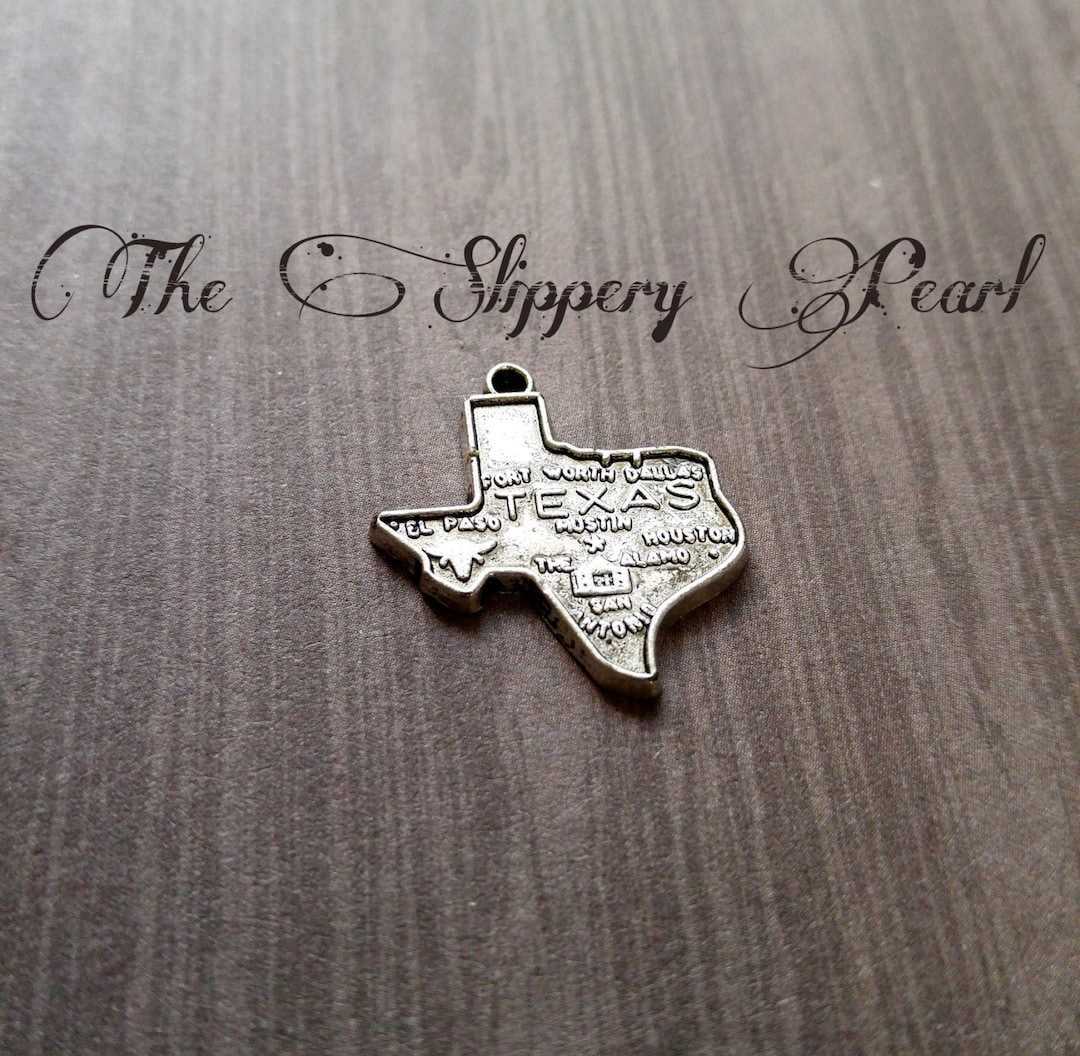 Texas Charms Texas Pendants State of Texas Map Charms State Charms ...