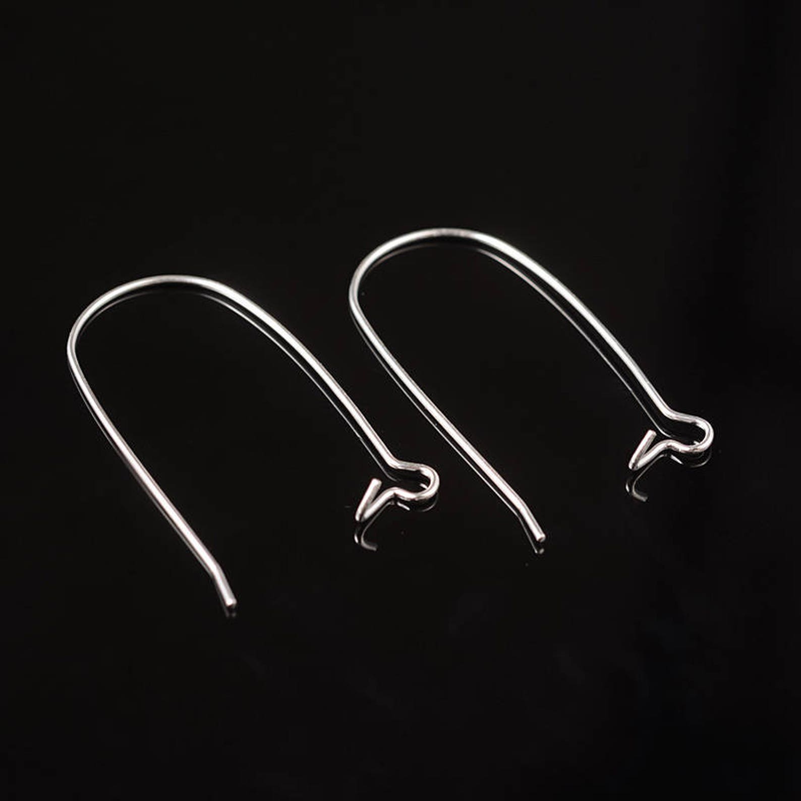 Earring Wires Ear Wires Silver Ear Wires Kidney Earring Wires - Etsy