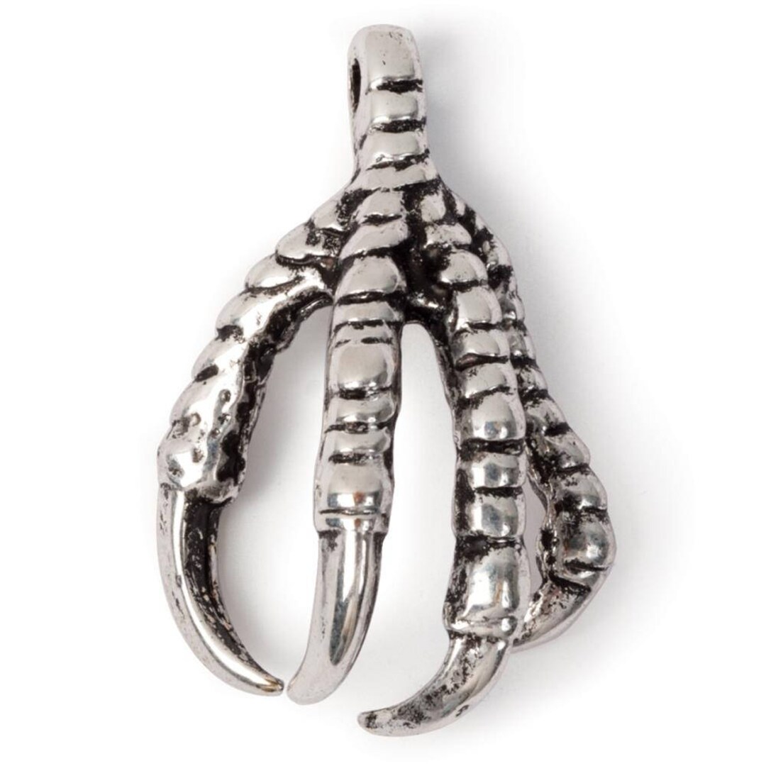 Talon Pendant Bird Foot Charms Talon Charm Antiqued Silver Gothic ...