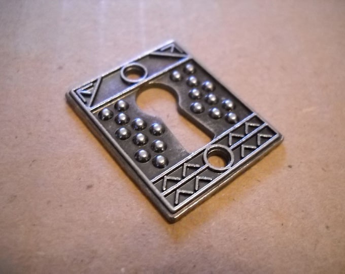 Keyhole Pendant Connector Key Hole Lock Escutcheon Silver - Etsy