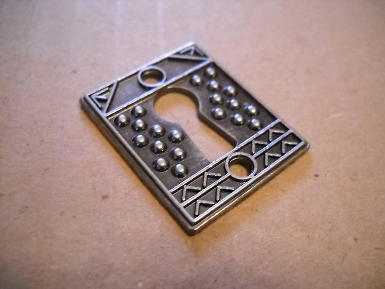 Keyhole Pendant Connector Key Hole Lock Escutcheon Silver | Etsy