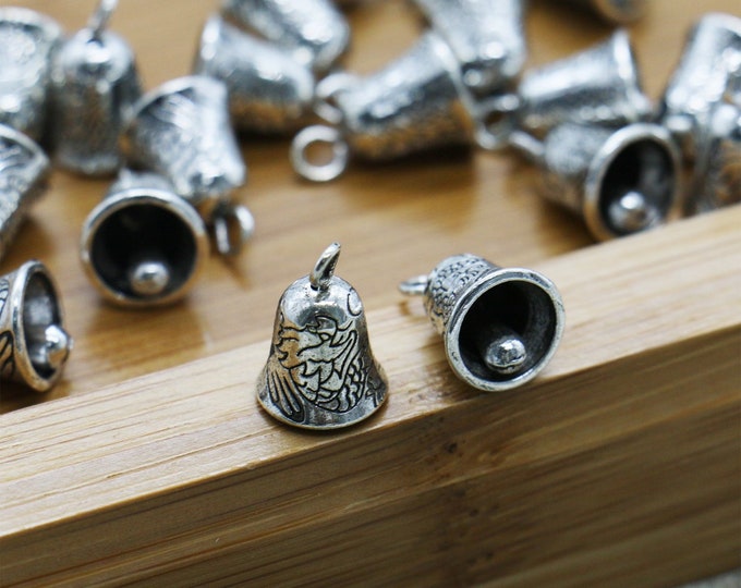 Tiny Bell Charms Miniature Bell Charms Hand Bell Charms - Etsy