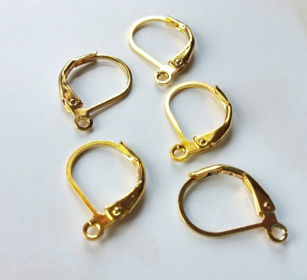 Lever Back Ear Wires Leverback Ear Wires Gold Ear Wires Gold Leverback ...